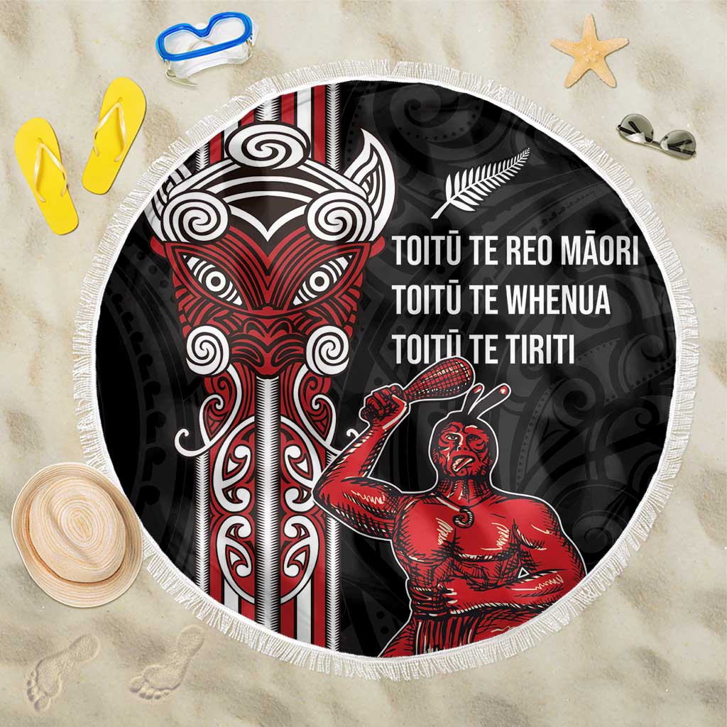 Toitu Te Reo Maori Toitu Te Whenua Toitu Te Tiriti Beach Blanket Maori ...
