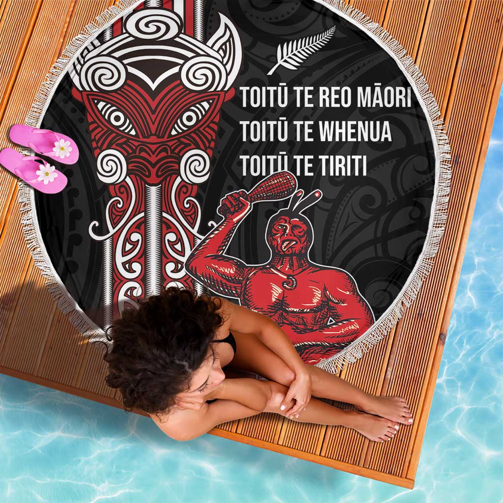 Toitu Te Reo Maori Toitu Te Whenua Toitu Te Tiriti Beach Blanket Maori ...