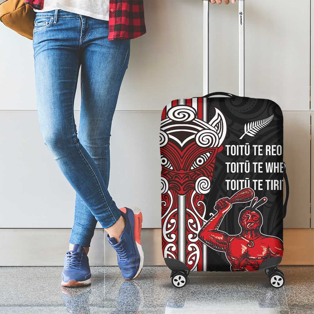 Toitu Te Reo Maori Toitu Te Whenua Toitu Te Tiriti Luggage Cover Maori ...