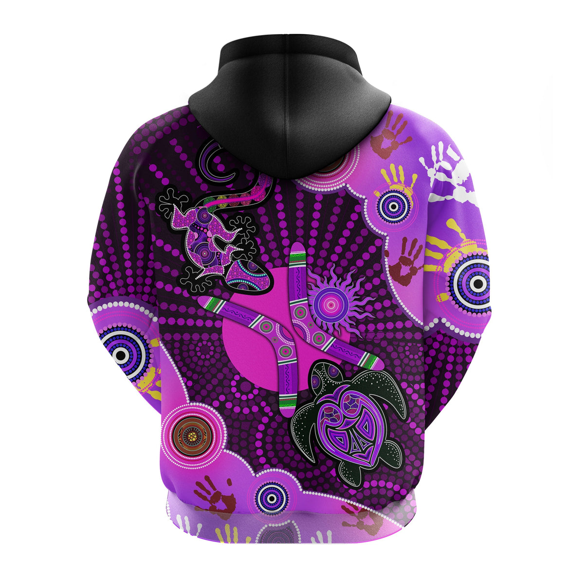 Aboriginal NAIDOC Week 2023 Purple Turtle Lizard Sun Zip Hoodie - RLT20 ...